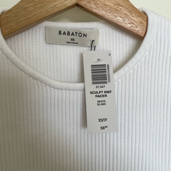 Babaton | Tops | Brand New Babaton Sculpt Knit Racer Cropped Tank ...
